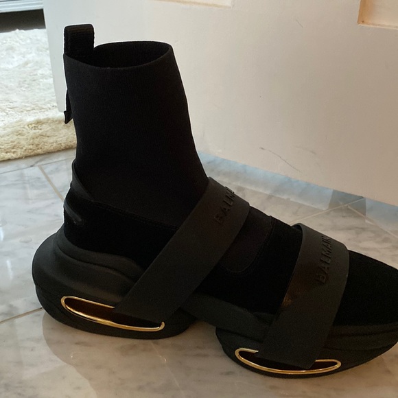 Balmain | Shoes | Balmain Bbold Hightop Sneakers Never Worn | Poshmark